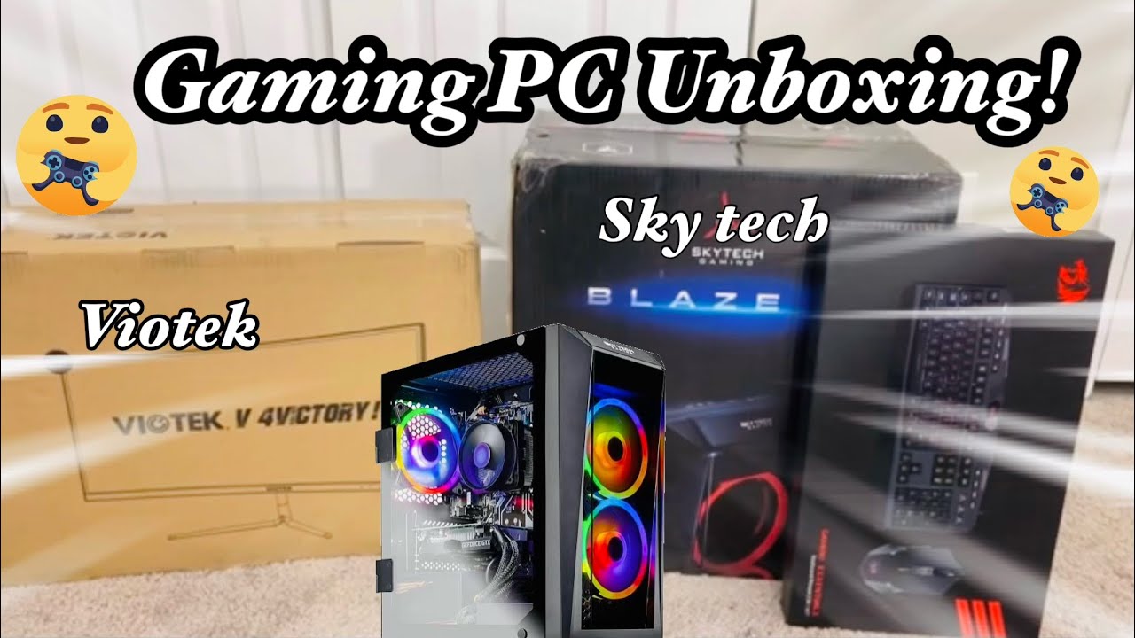 Unboxing Dave’s Gaming PC!! Sky tech Gaming PC || Viotek Monitor # ...