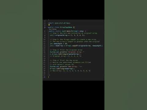 Arrays.copyOf in Java: Resizing and Backing Up Arrays - YouTube