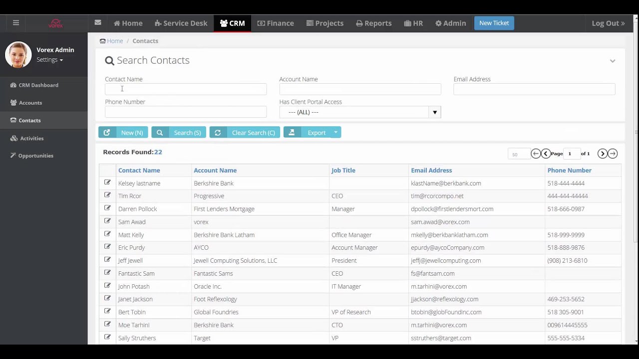 CRM: How to create Contacts - YouTube