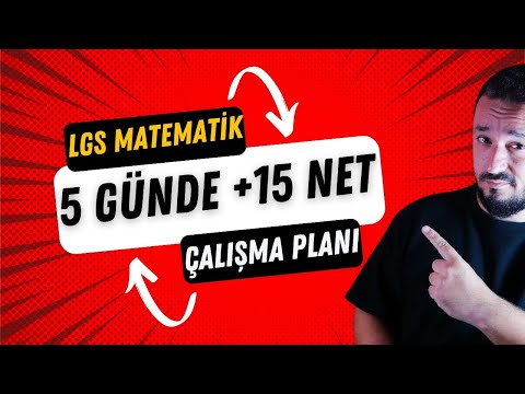 LGS Matematikte +15 Net için 5 Günlük Çalışma Planı
