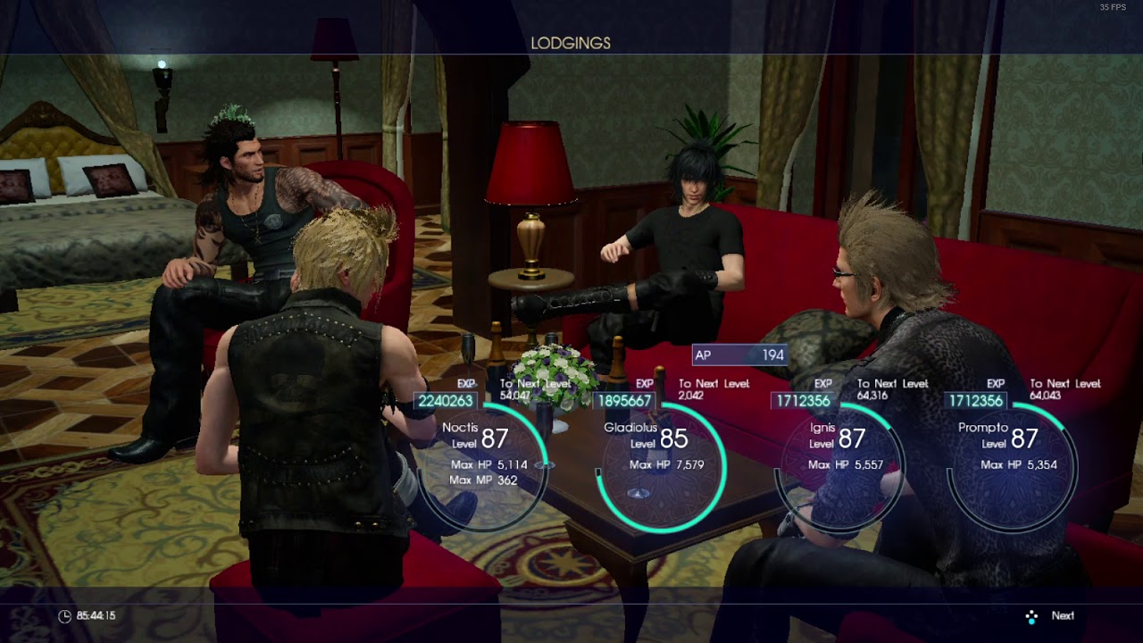 FFXV - LVL 99 EXP JUMP - YouTube