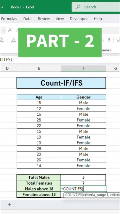 Count-IFS | MS-Excel | Part-2 - YouTube