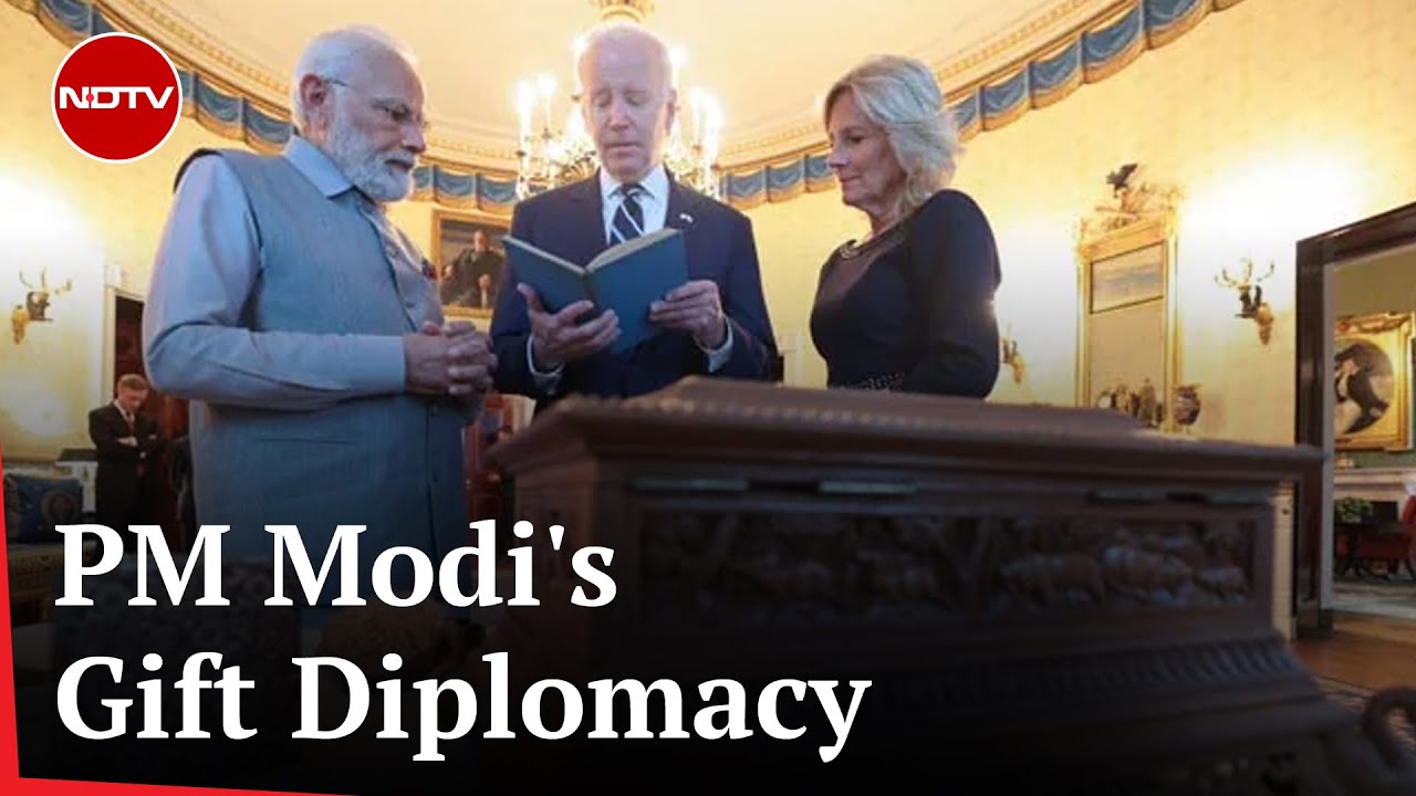 Prime Minister Modi's Gift Diplomacy In Washington - YouTube