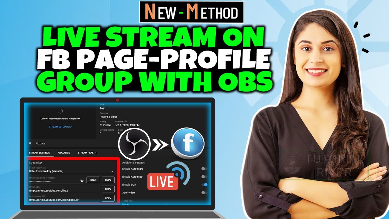 How to Live Stream on Facebook Page-Profile-Group with OBS - Full Guide ...