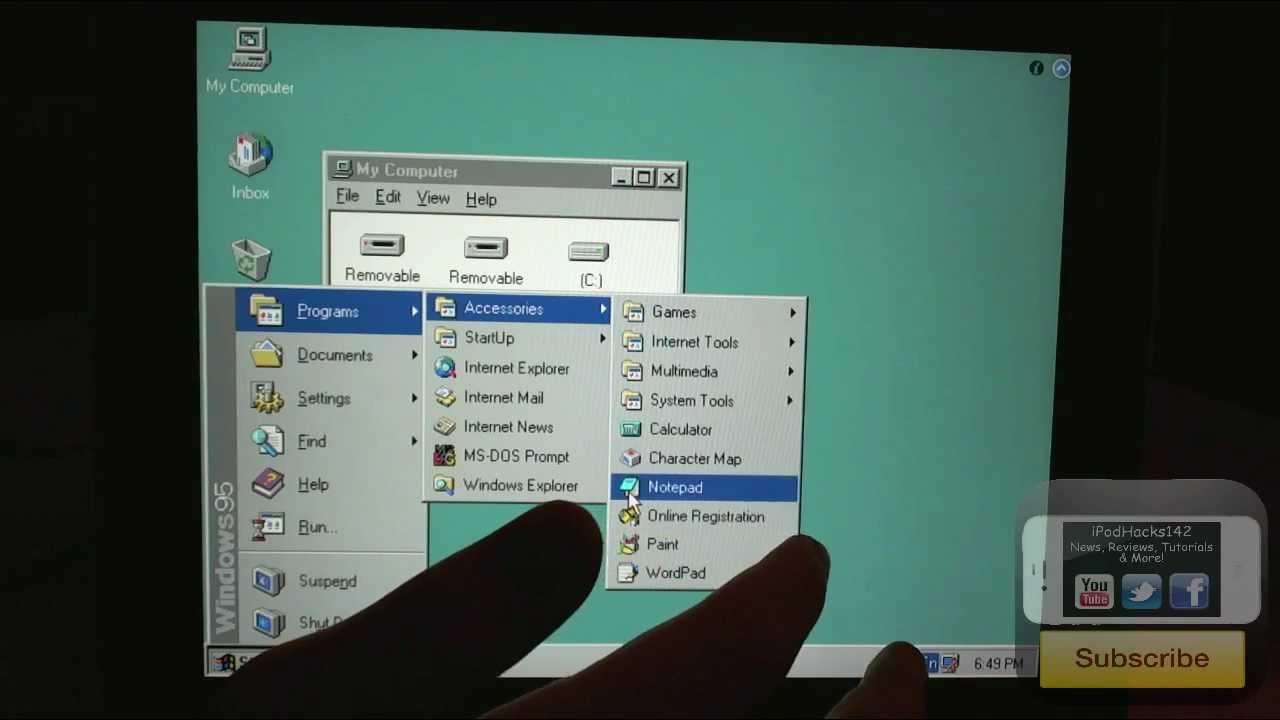How To Run Microsoft Windows 95 On The iPad (Jailbreak Required) - YouTube