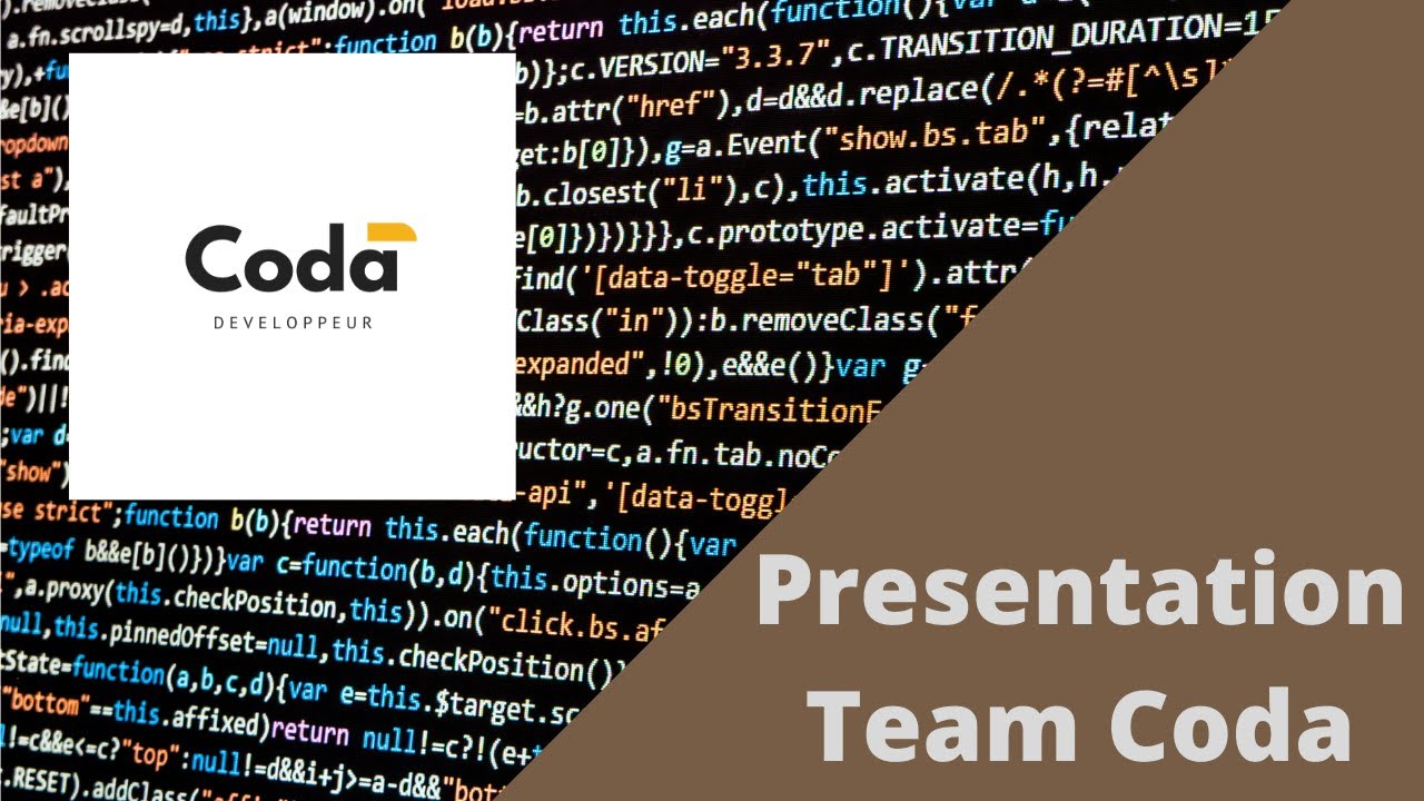 Présentation de la Team Coda - YouTube
