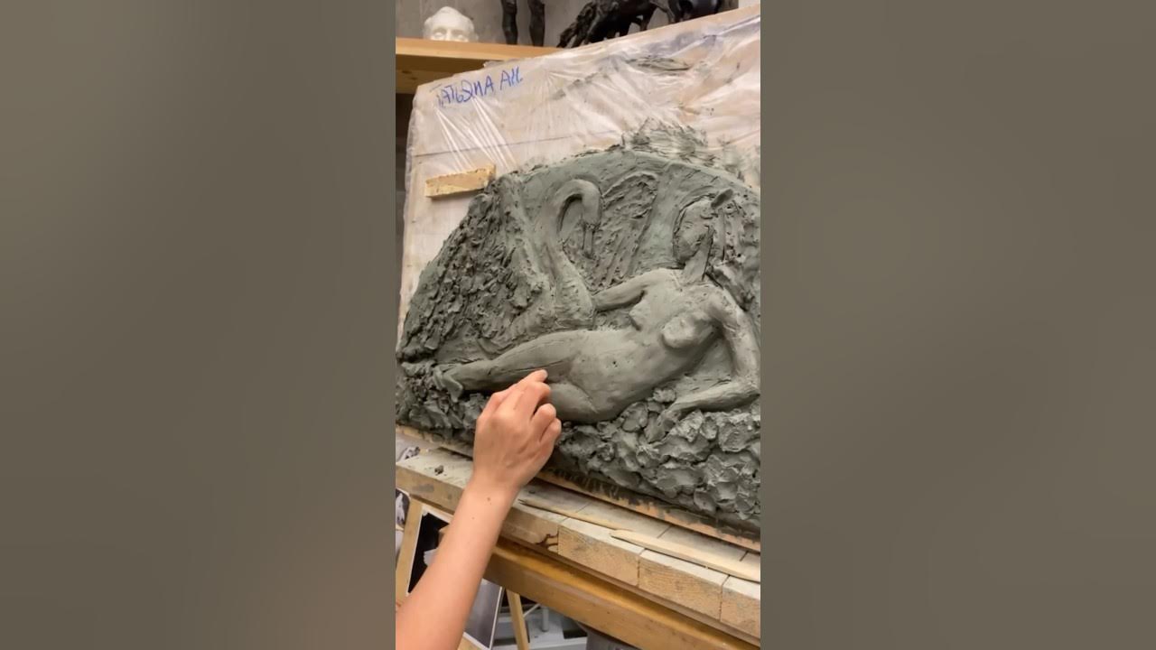 Создаем рельеф из глины #курсы #творчество #artwork - YouTube
