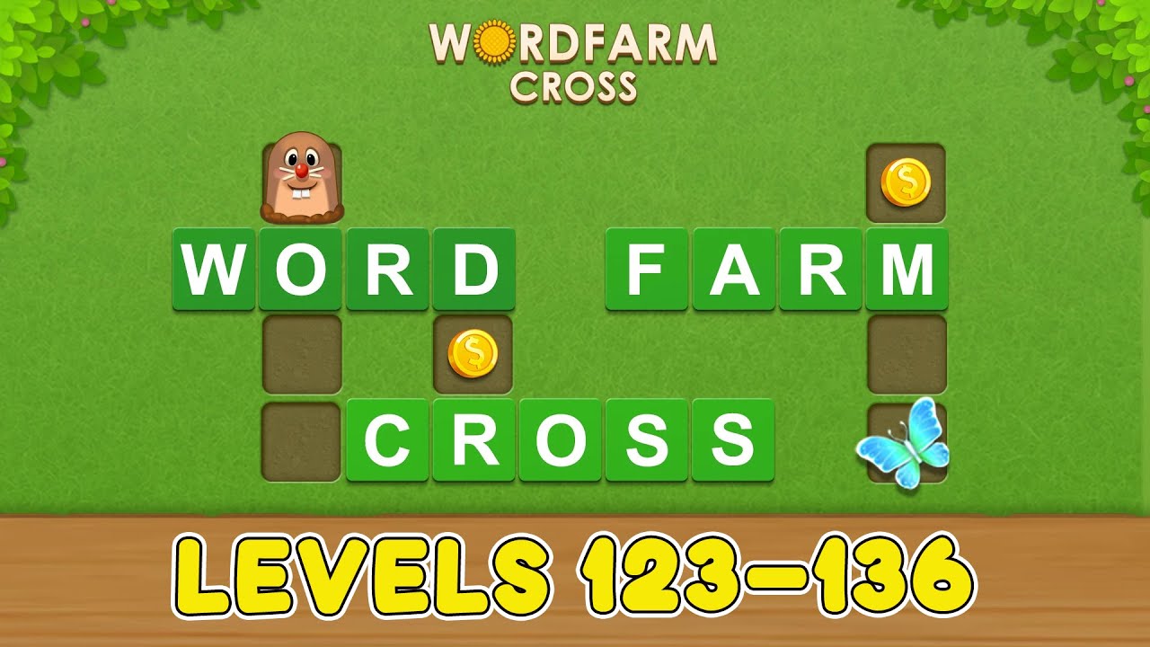 Word Farm Cross Levels 123 - 136 Answers - YouTube