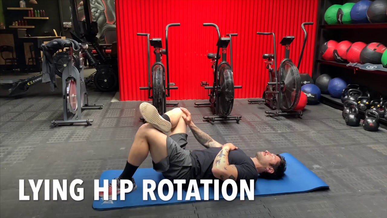 Lying hip rotation - YouTube