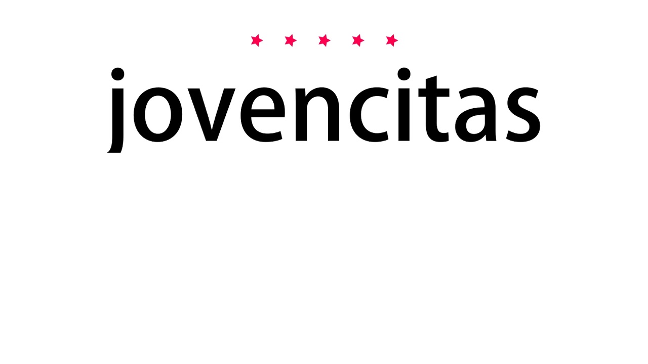 How To Pronounce Jovencitas Vocab Today Youtube