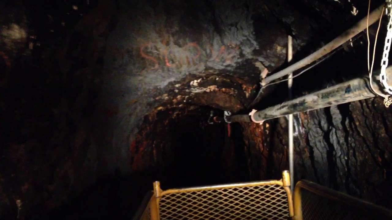 Tramming slowly into the old workings on the main. Underground, hard ...