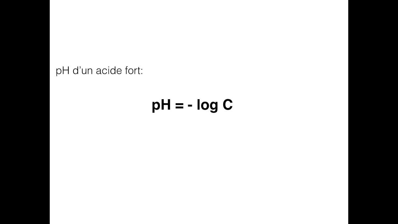 calculer le pH d'une solution aqueuse - YouTube