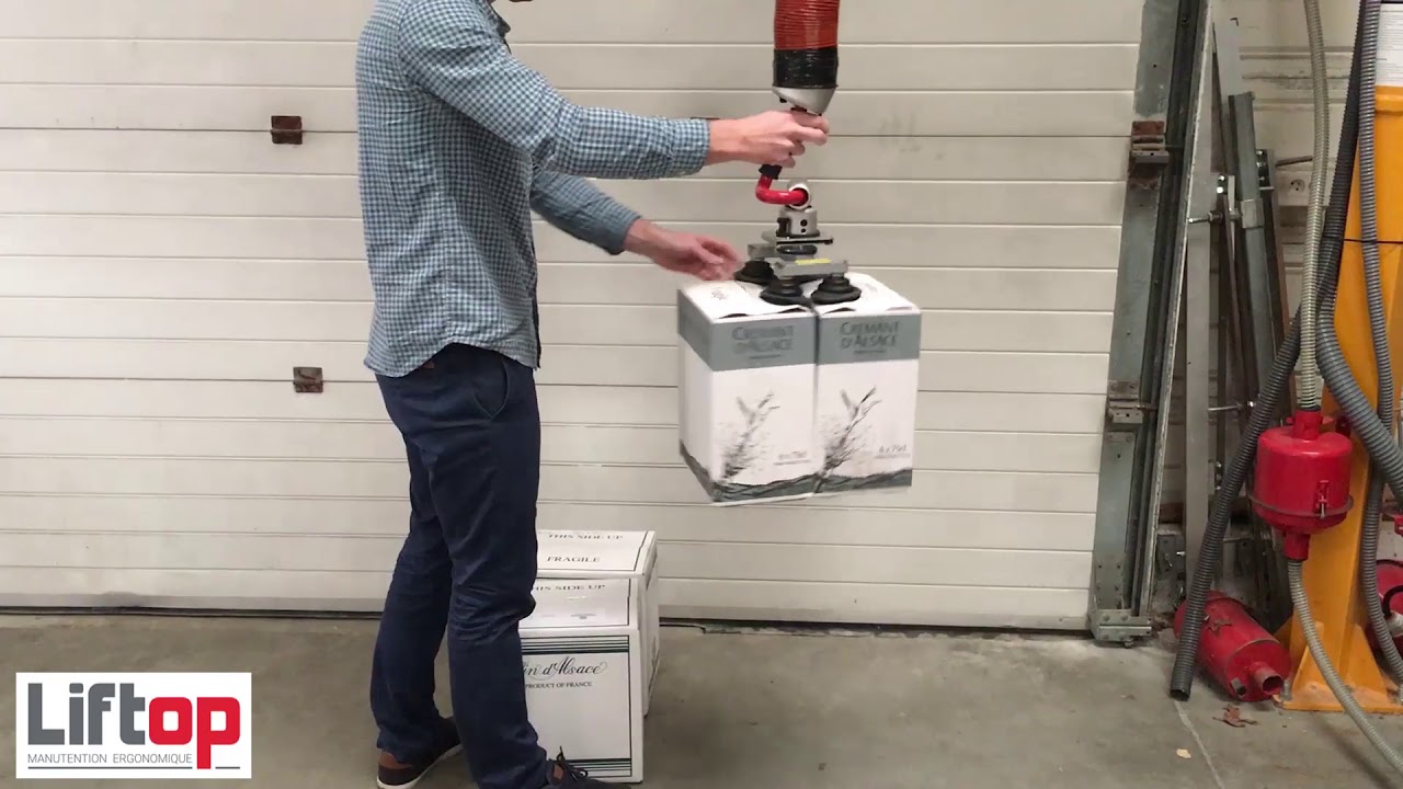 Lever facilement des cartons de vin grâce au Système TP - YouTube
