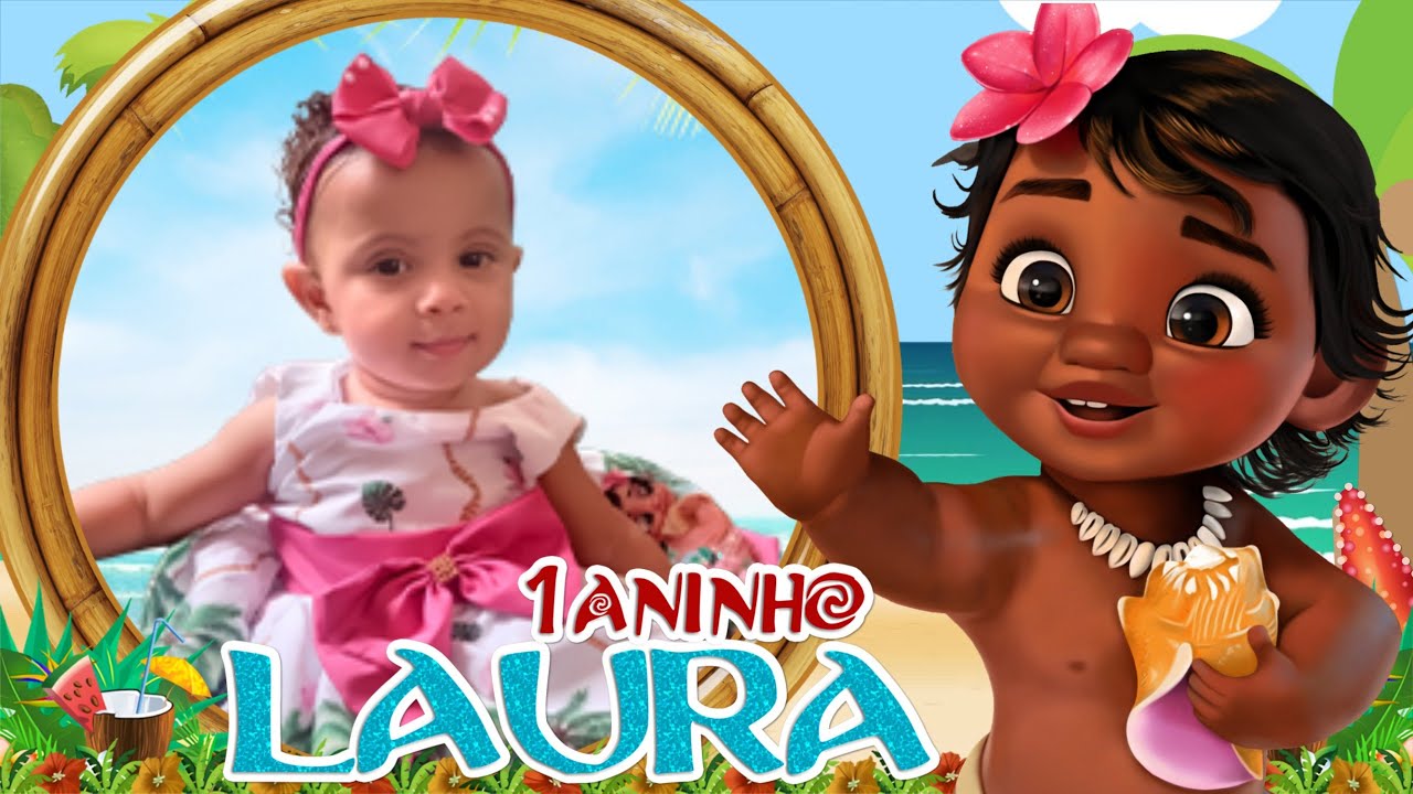 RETROSPECTIVA ANIMADA MOANA BABY - 73 FOTOS (LAURA - 01 ANO) - YouTube