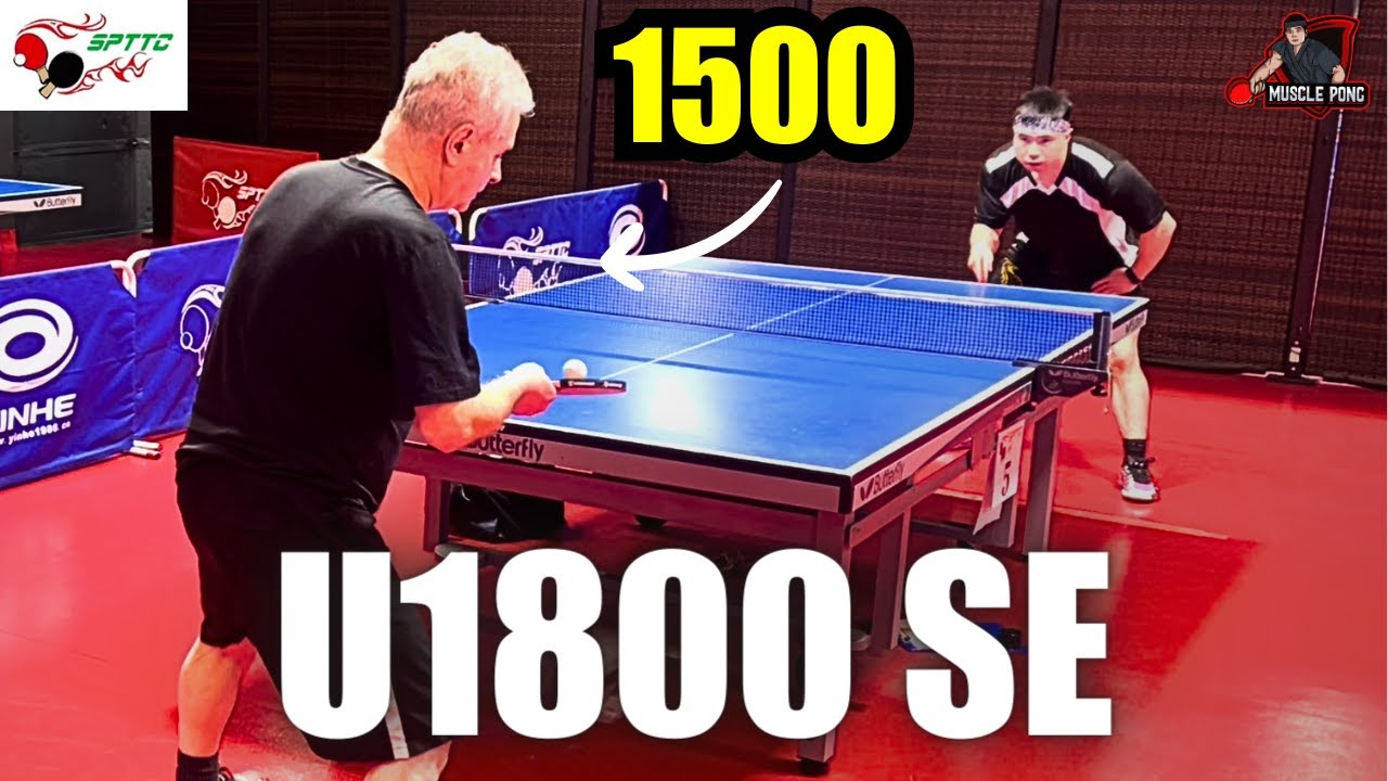 Muscle Pong Plays Against Weird Serve Guy (1500 Opponent) - YouTube