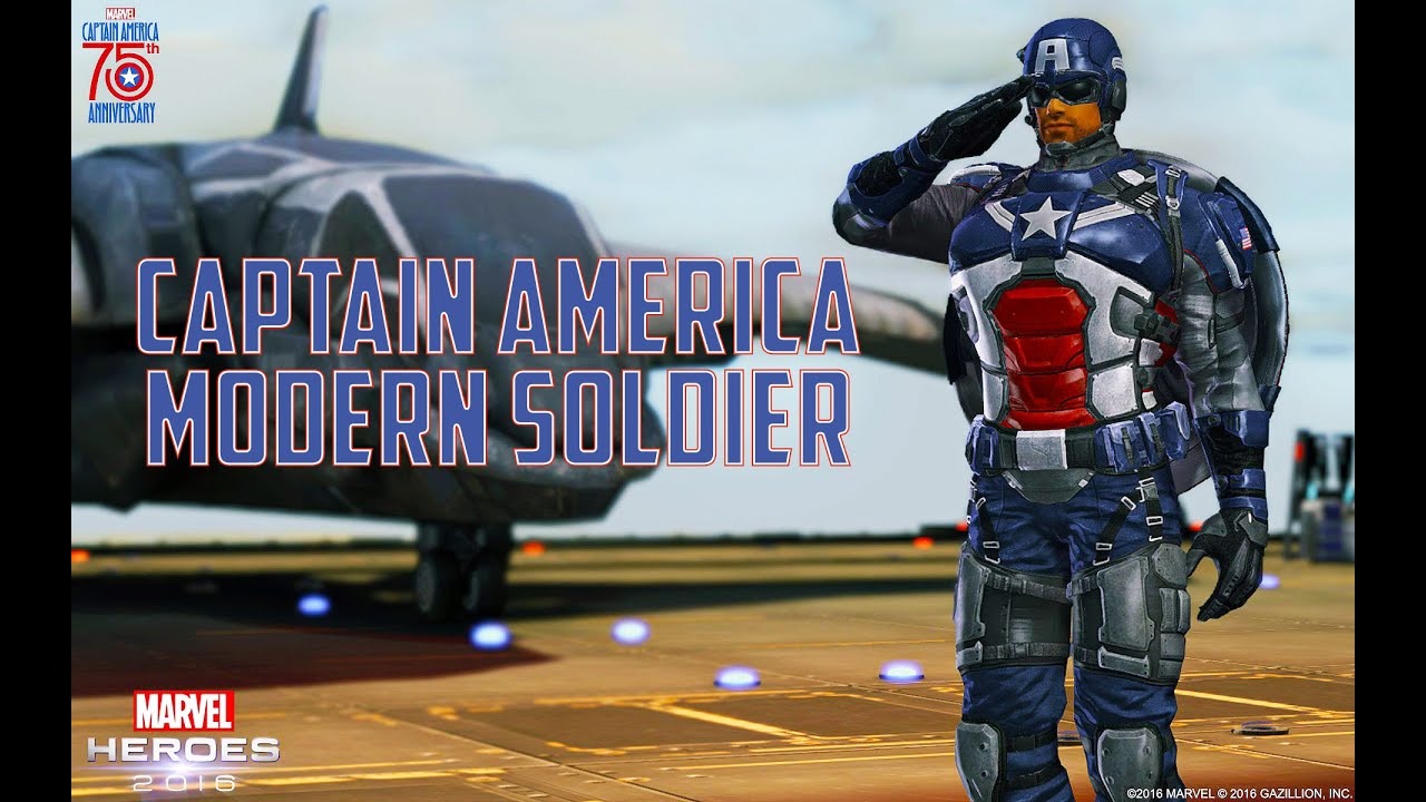 Marvel Heroes - Captain America Modern Soldier 75th Anniversary Costume ...