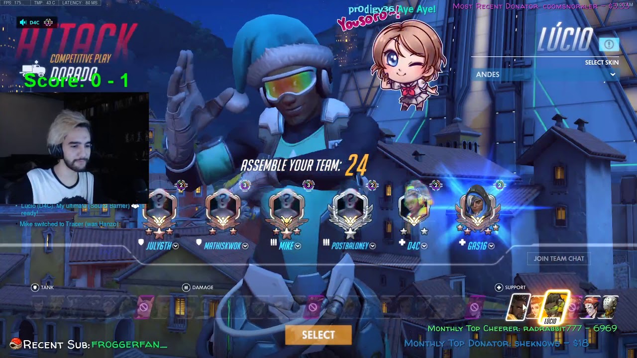 Overwatch Redshell Showing His Lucio Wallride Skills - YouTube