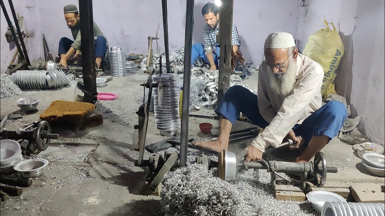 Production of Stainless Steel Utensil | Old Man work #stainlesssteel ...