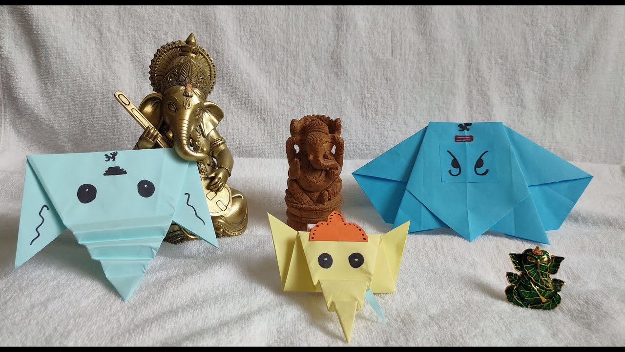 2 Easy Paper Ganapati - Ganesh/Vinayaka Chaturthi special - Origami way ...