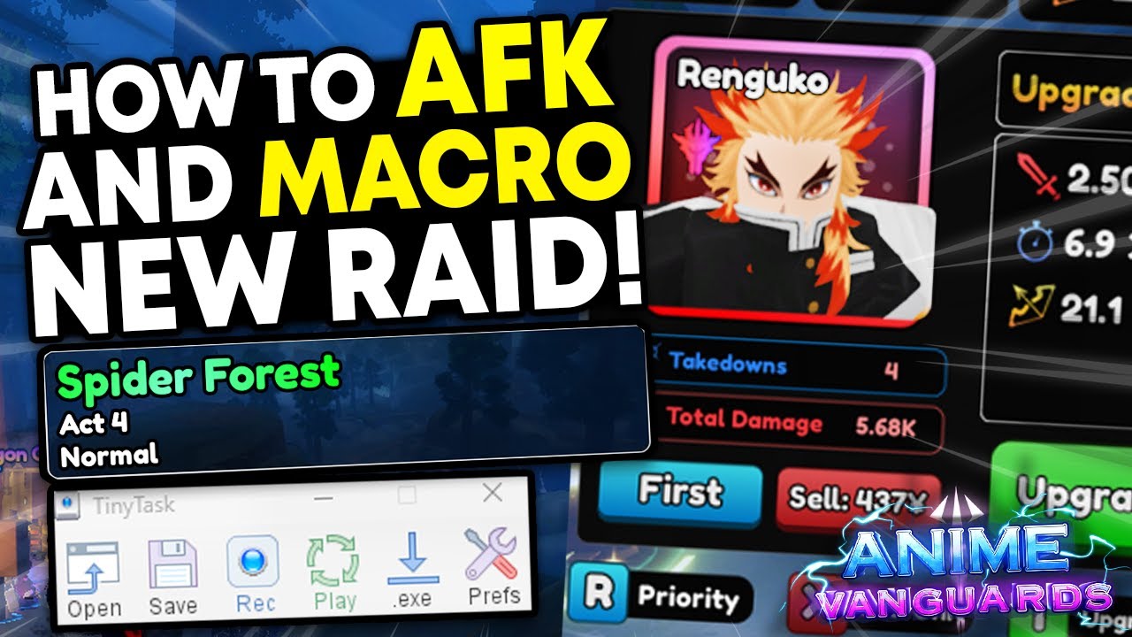 How To AFK MACRO Rengoku In The New DEMON SLAYER RAID In Anime ...