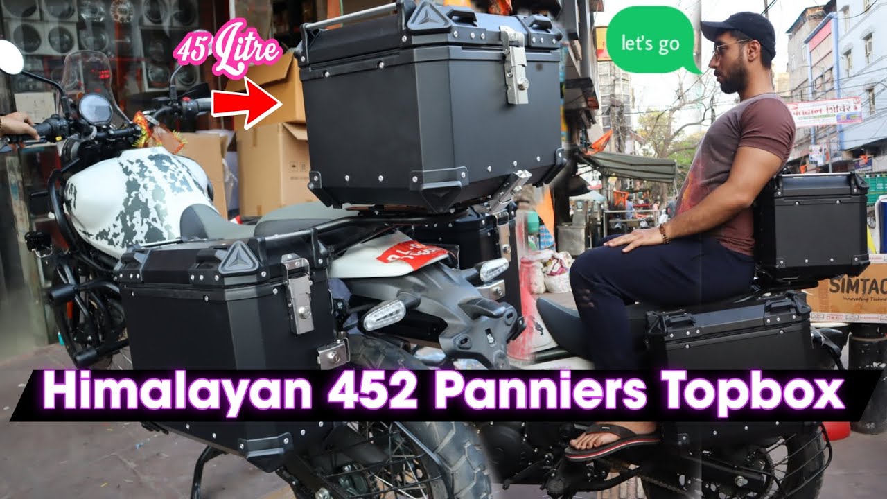 Full touring Setup for Himalayan 452 | Best aluminium Panniers & Topbox ...