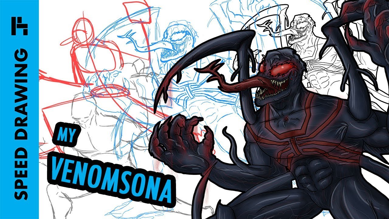 Drawing My VENOMSONA - YouTube