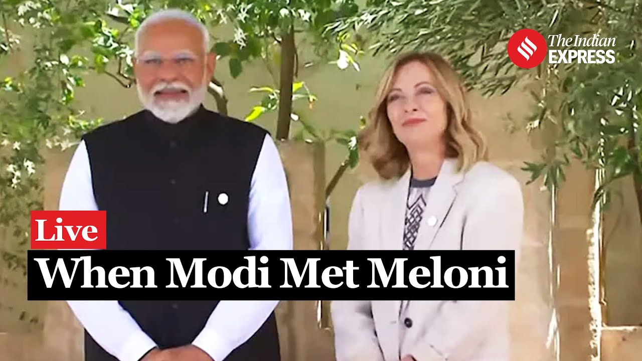 PM Modi Arrives At G7 Venue, Meets Italian PM Giorgia Meloni | G7 ...