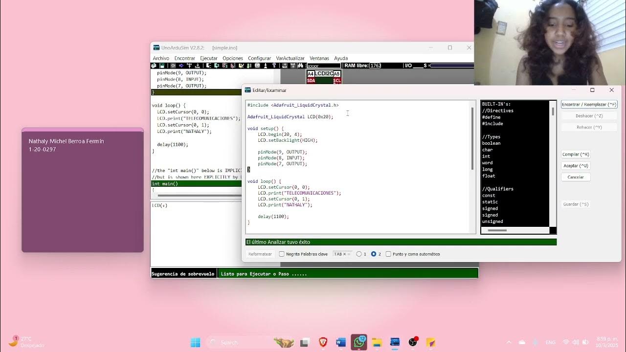 Simulación LCD en Unoardusim: Proyecto de Telecomunicaciones con ...