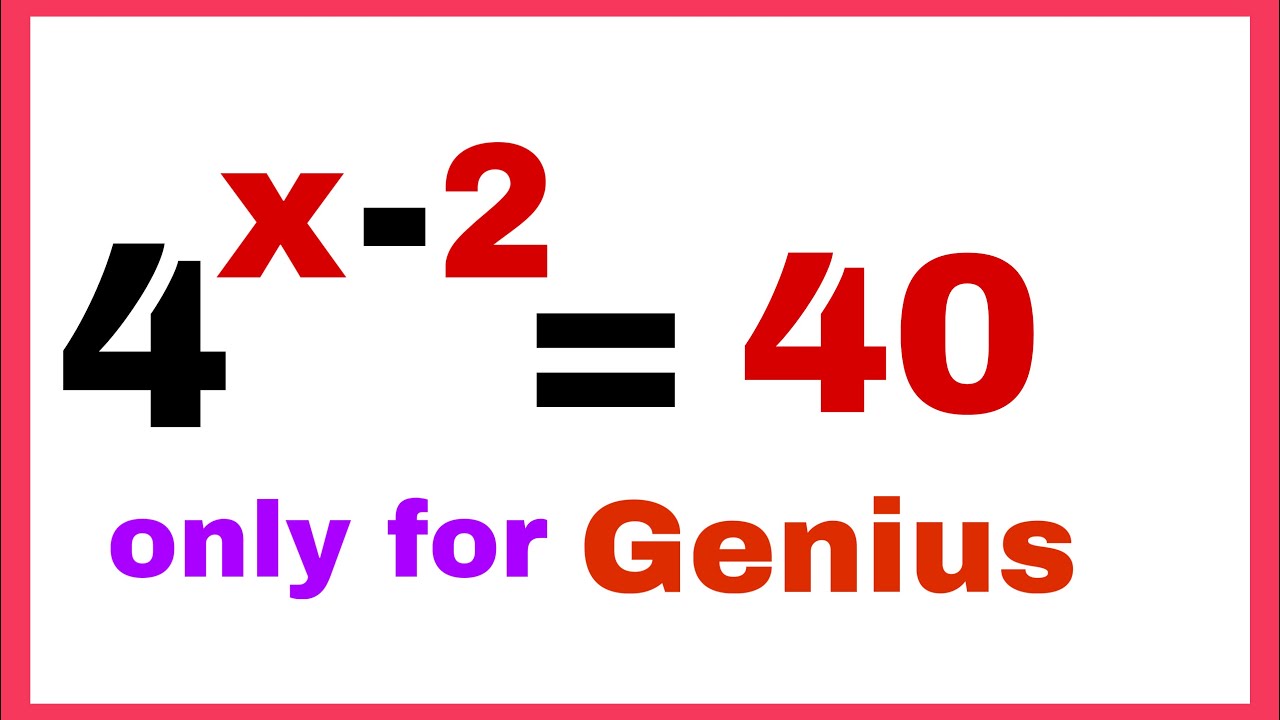 Tough Olympiad Maths Exponential Equation - YouTube
