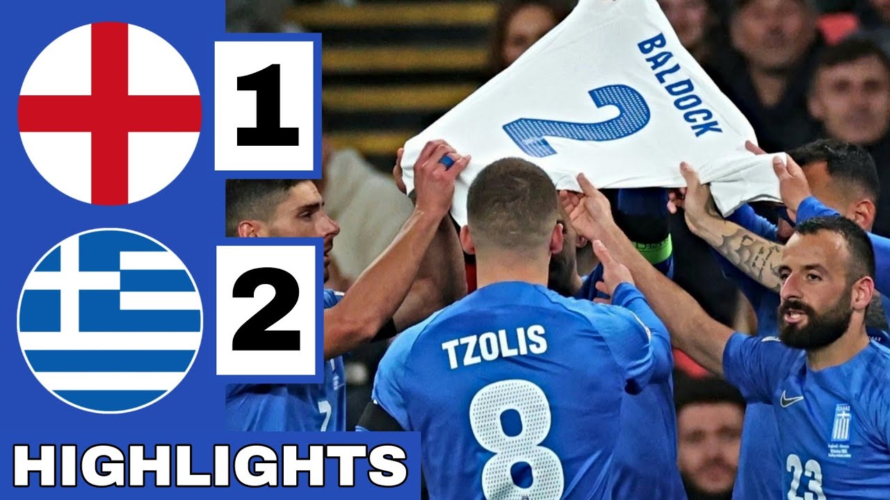 🔵England vs Greece (1-2) Extended HIGHLIGHTS | UEFA Nations League ...