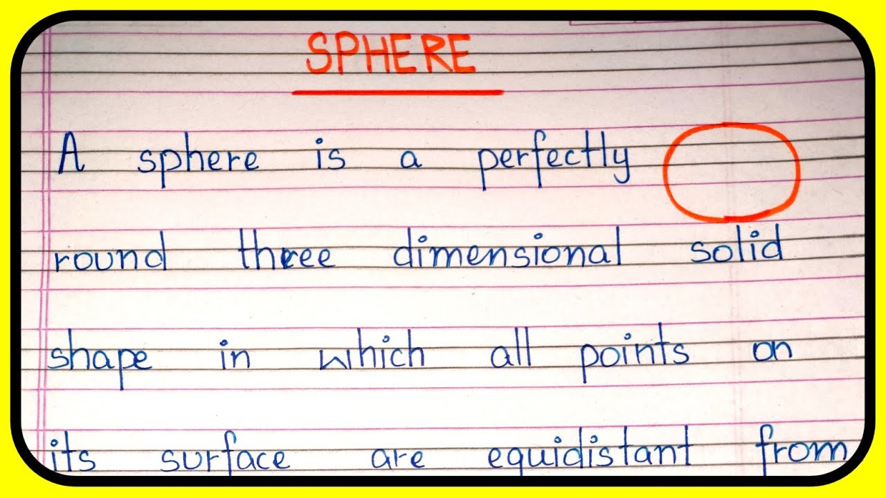What is sphere | Definition of sphere | Properties of sphere | Volume ...