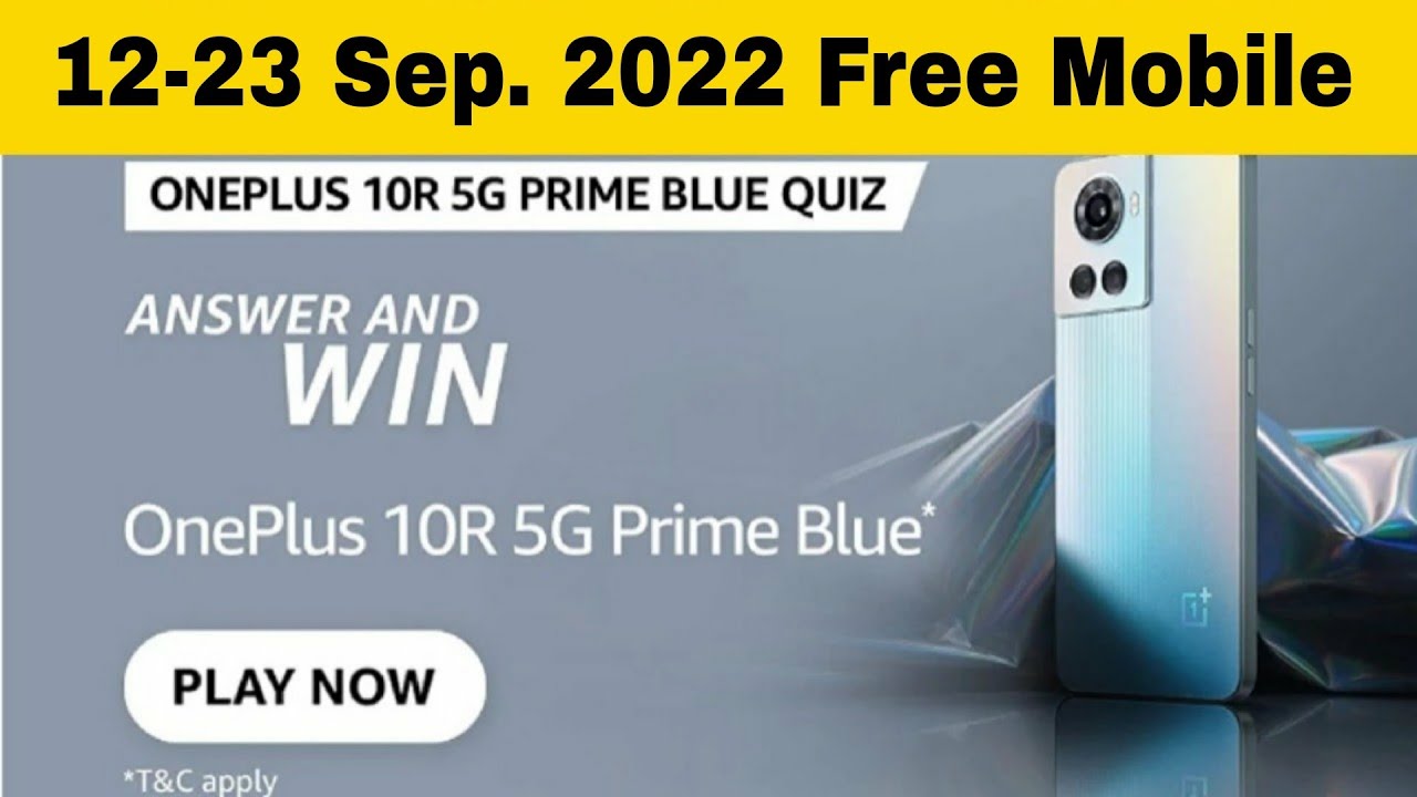 Free OnePlus 10R 5G smartphone | Amazon new offer today | amazon new ...