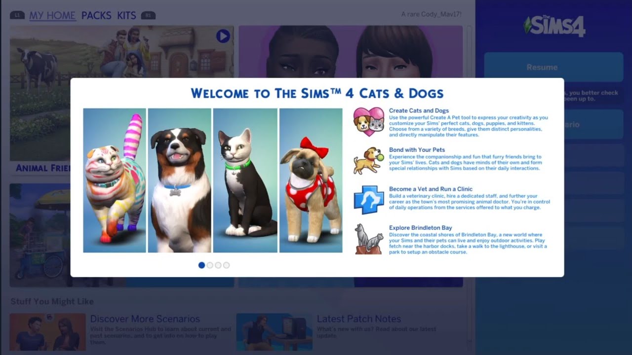 The Sims 4 [PS4] Gameplay Clip | Adopting my First Pet! [with ...