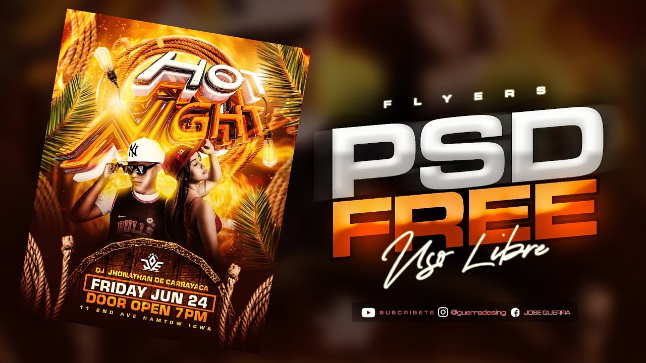 PSD FREE Party Flyers Design in Photoshop | Template Photoshop Free ...
