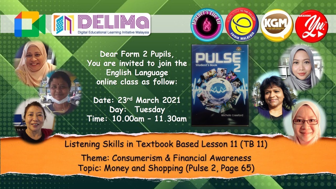 🔴 [LIVE] ENGLISH FORM 2, TB11 (LISTENING SKILLS), THEME: CONSUMERISM ...