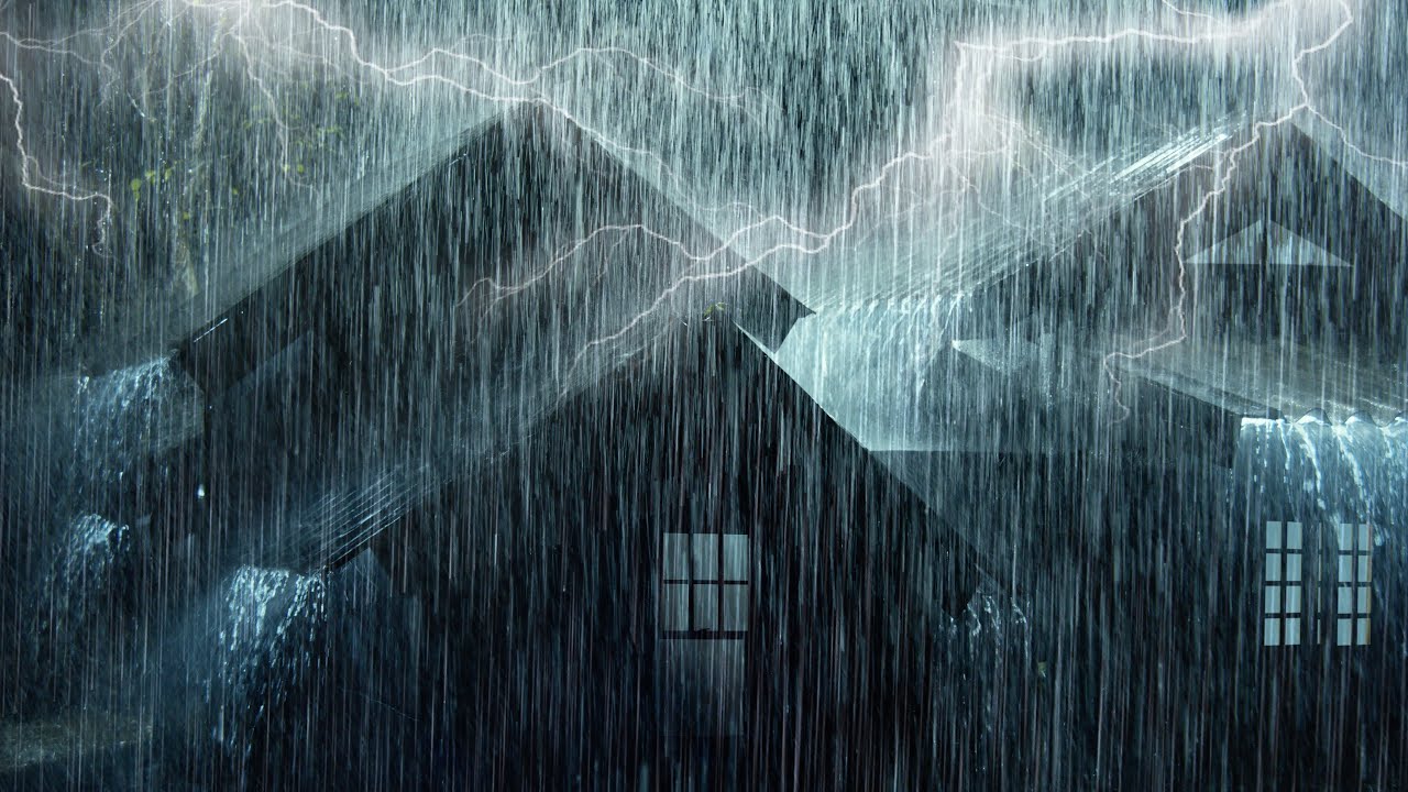 Sleep Immediately in 3 Minutes with Powerful Rainstorm on Tin Roof ...