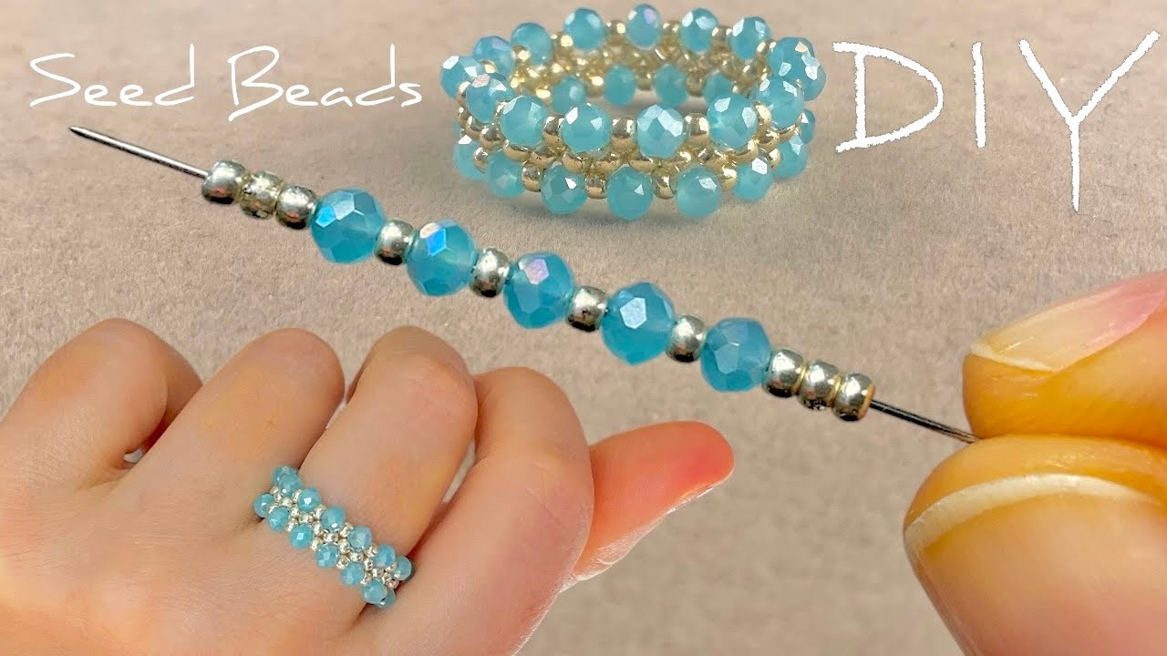 Easy Beaded Ring: How to Make Ring with Beads | Crystal Beads Jewelry ...