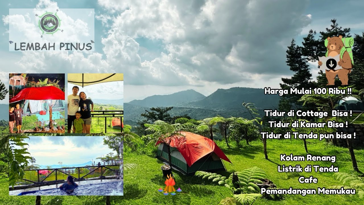 🔴 LEMBAH PINUS Camp & Cafe - Staycation Murah di Puncak 2 KabBogor ...