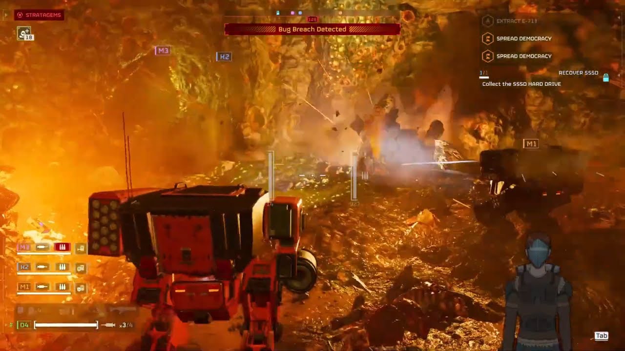Helldivers 2 Part 2 – Deploying the Mech Bois into the caves! - YouTube