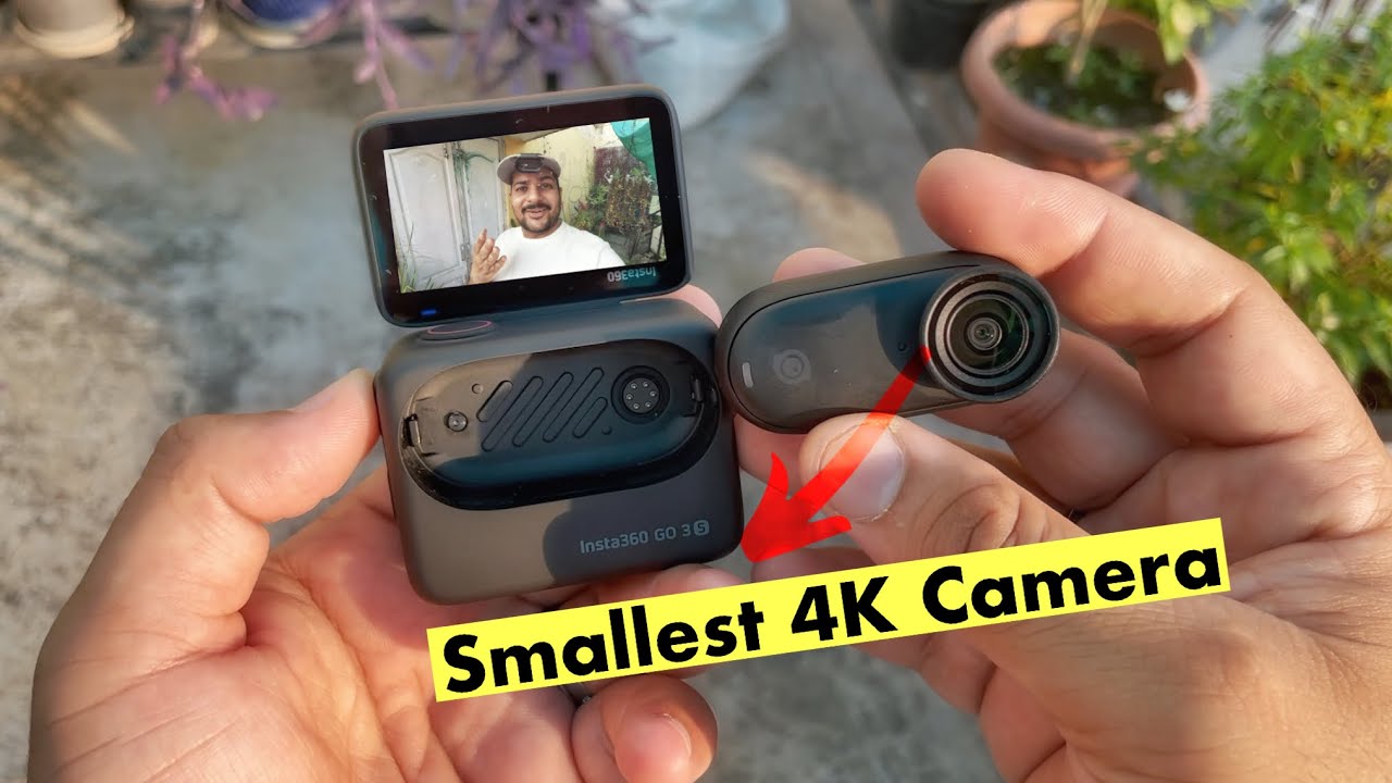 Smallest 4K Camera 🎥 4K videos in Your Thumb #insta360 #go3s #camera a ...