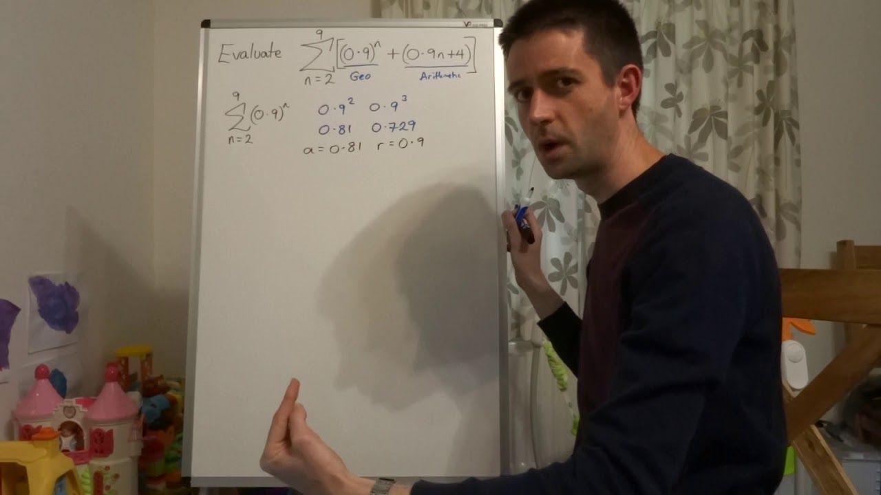 How to find the sum of a geometric series using sigma notation - YouTube