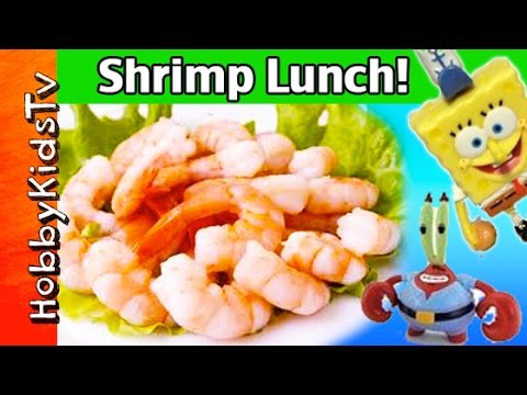 HobbyFood: Mr Krabs SpongeBob Sea Food Shrimp Lunch by HobbyKidsTV ...