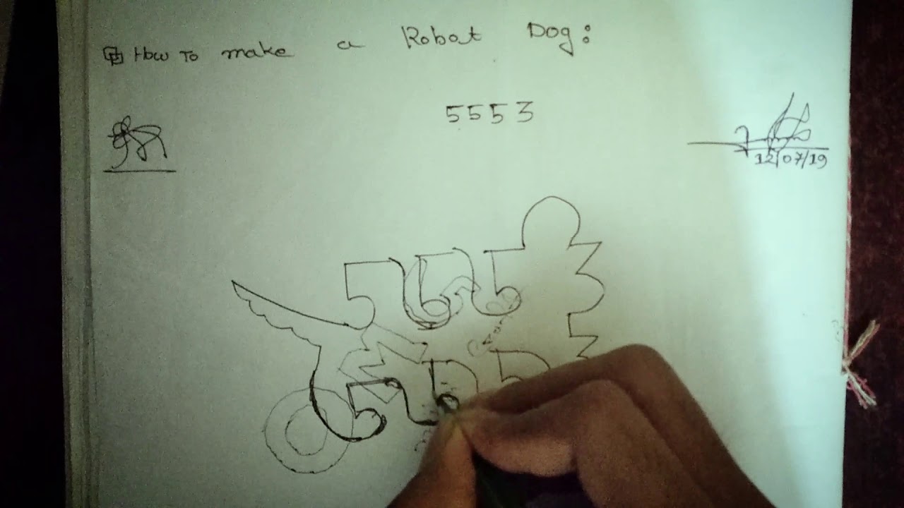 How to draw a robot dog - YouTube