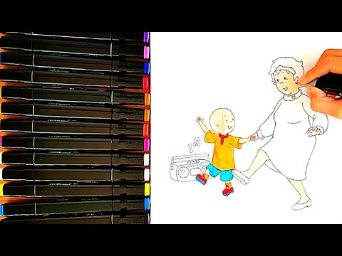 boyama videoları /resim boyama/how to coloring/drawing/ Caillou boyama ...