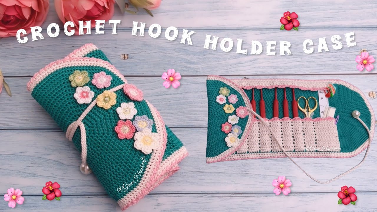 🌸 Tutorial 👉How to Crochet 🌺 Stationery / Hook Holder Case | Easy ...