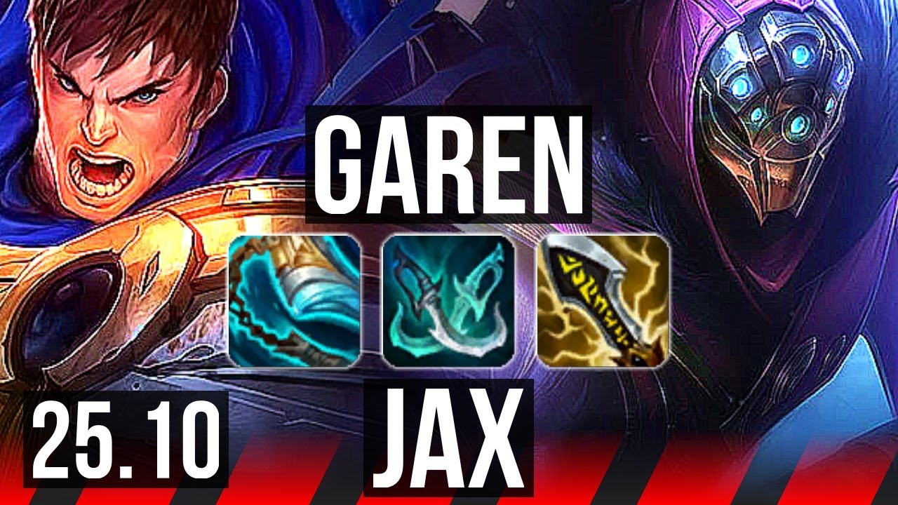 GAREN vs JAX (TOP) | Legendary, 38k DMG, Rank 14 Garen | KR Master | 25 ...