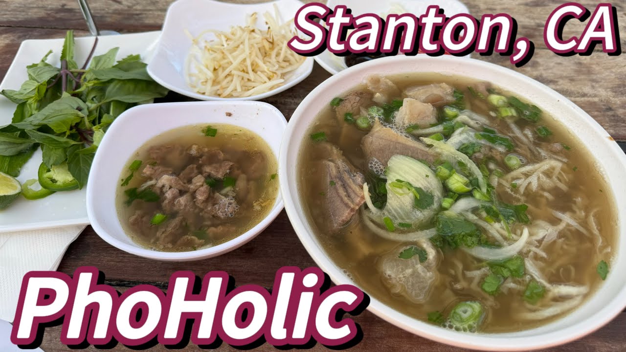 Eating at my favorite Pho at PhoHolic in Stanton, Ca. - YouTube