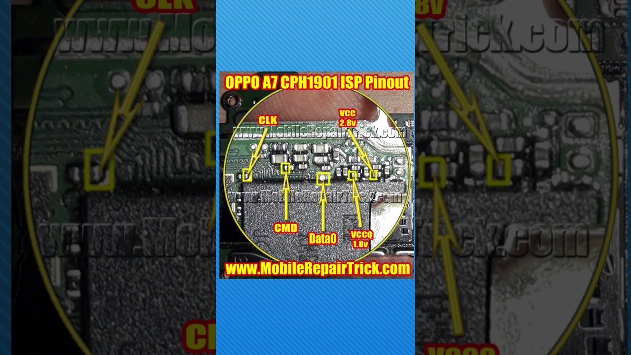 Oppo A7 CPH1901 Isp Pinout | Oppo A7 Isp Pinout | Oppo CPH1901 Isp ...