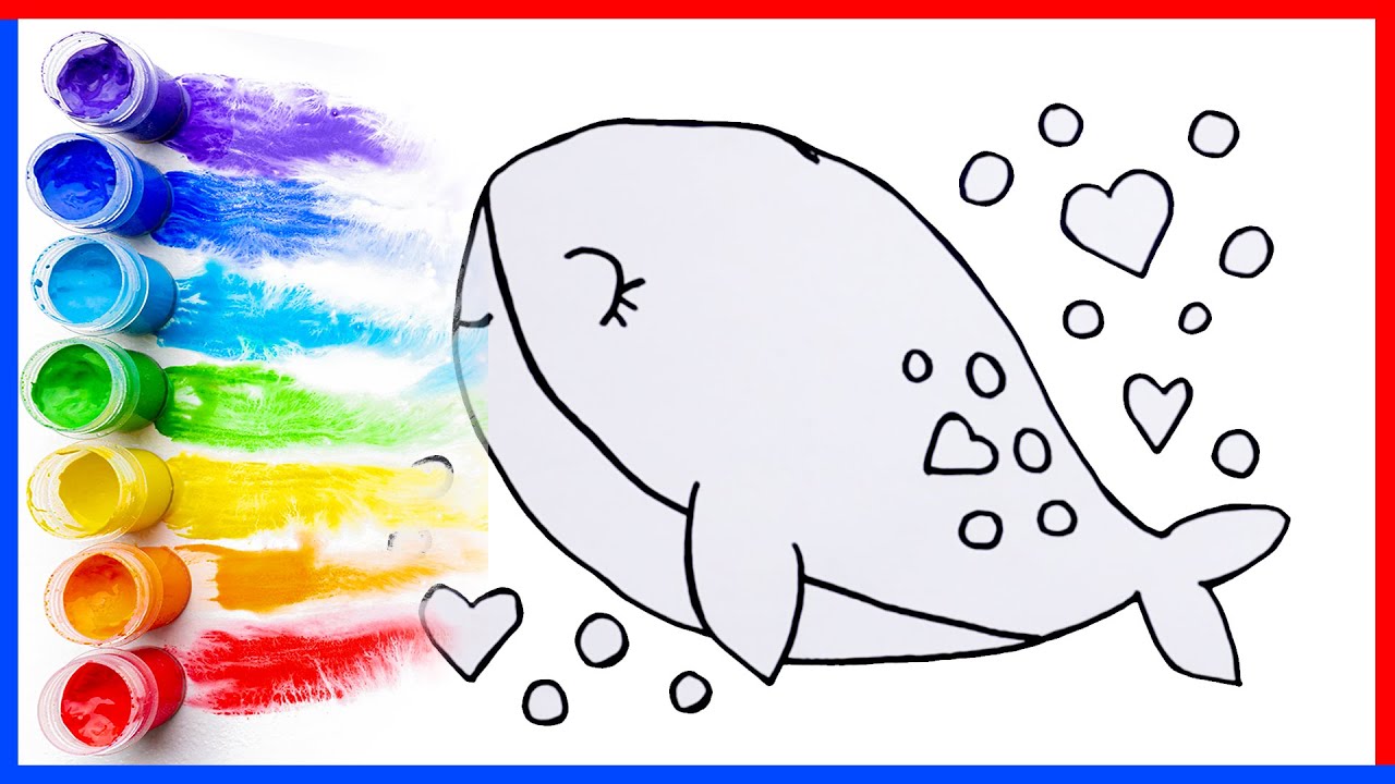 Lets Color and Draw Magic Whale For Kids and Toddlers || Rhymes song ...