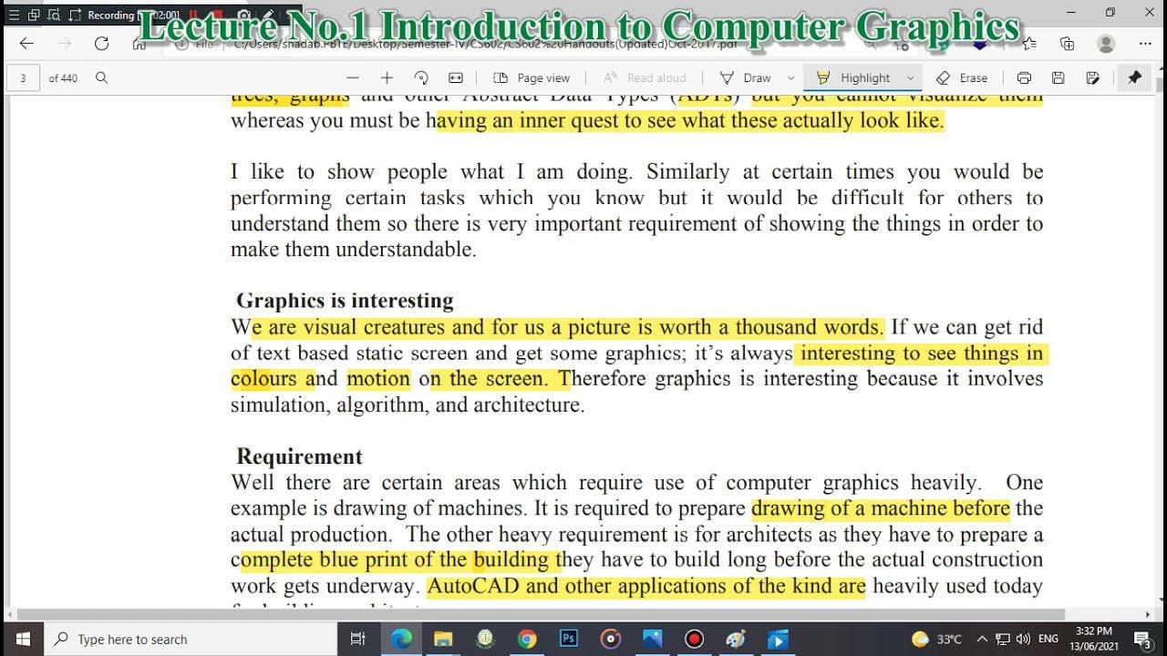 CS602 Short Lecture No.1 | Introduction to Computer Graphics| Best For Exam - YouTube